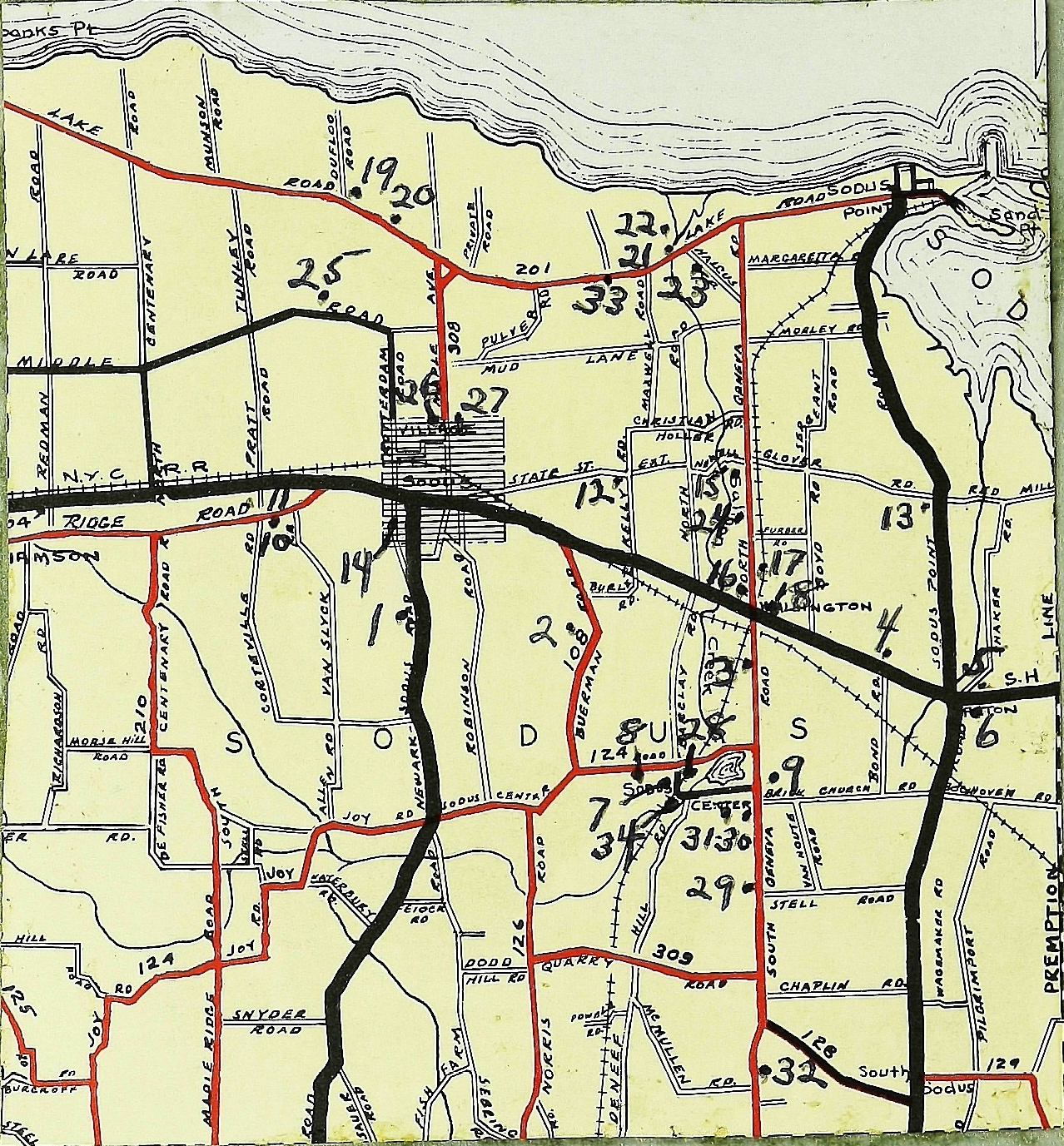 Macedon Sodus Map 241205 Cobblestone Photographs Catalog