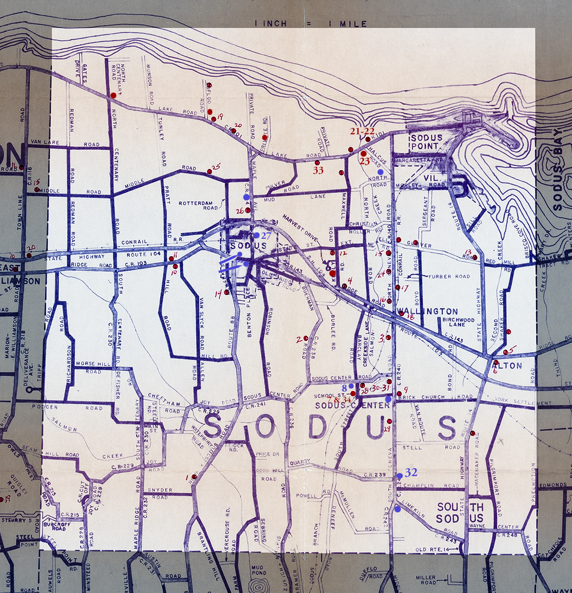 Macedon Sodus Map 241205 Cobblestone Photographs Catalog