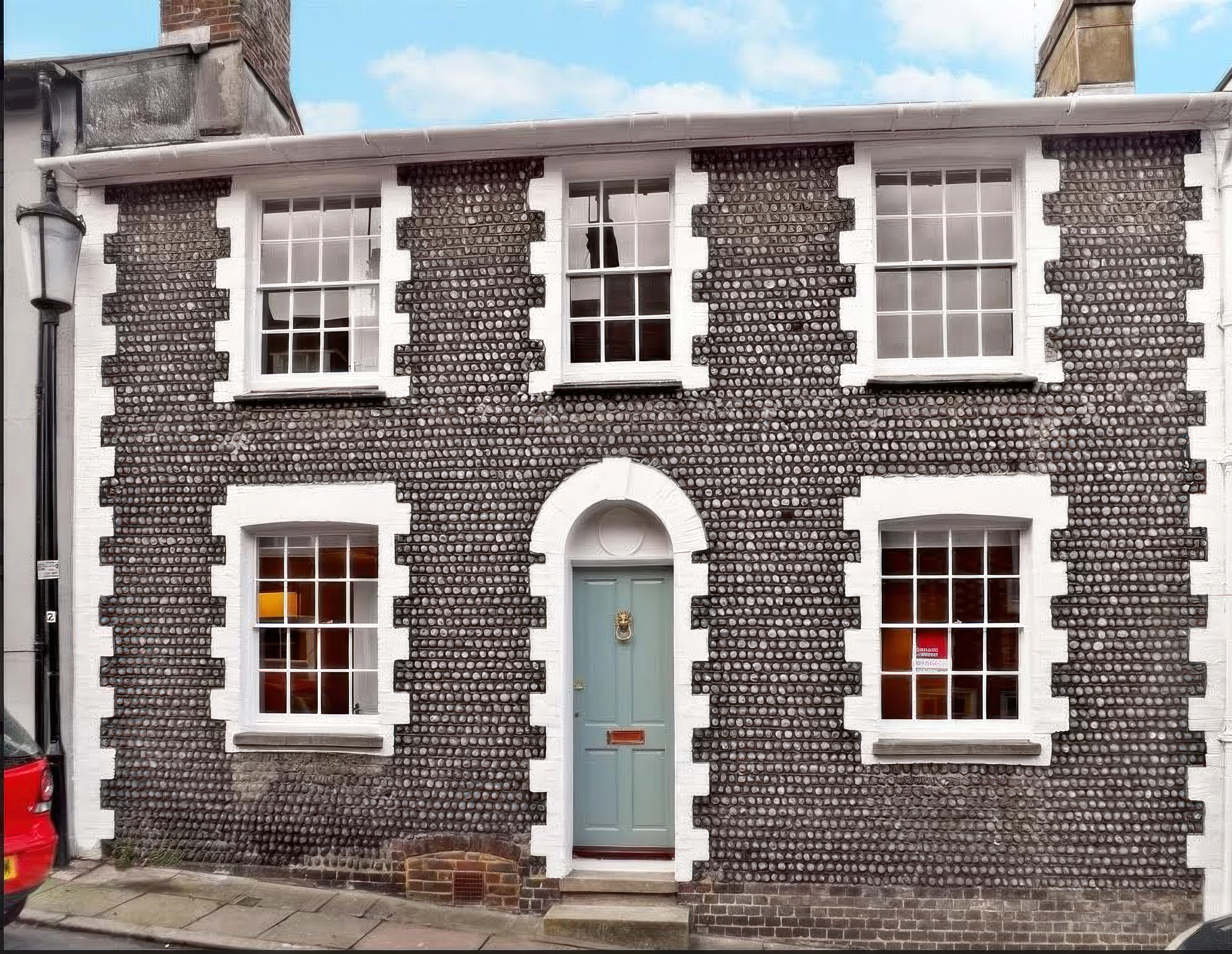 Cobblestone house in England